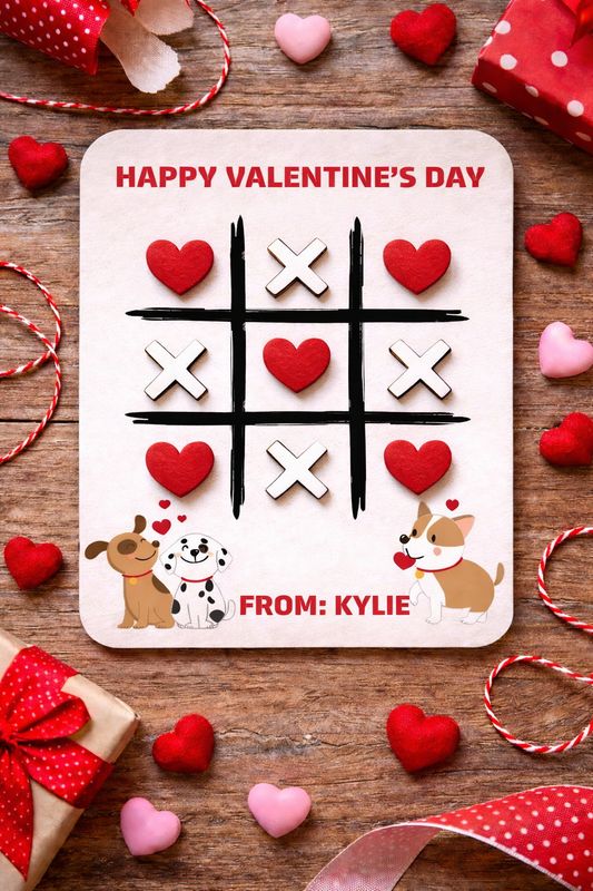 Personalized Valentine Tic Tac Toe Boards for Kids | Classroom ...