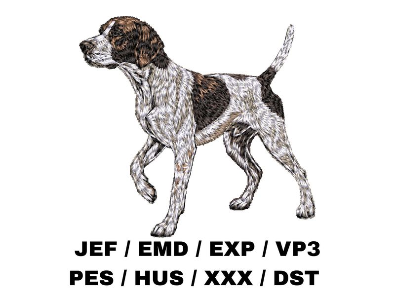 English Pointer Embroidery | Realistic Design