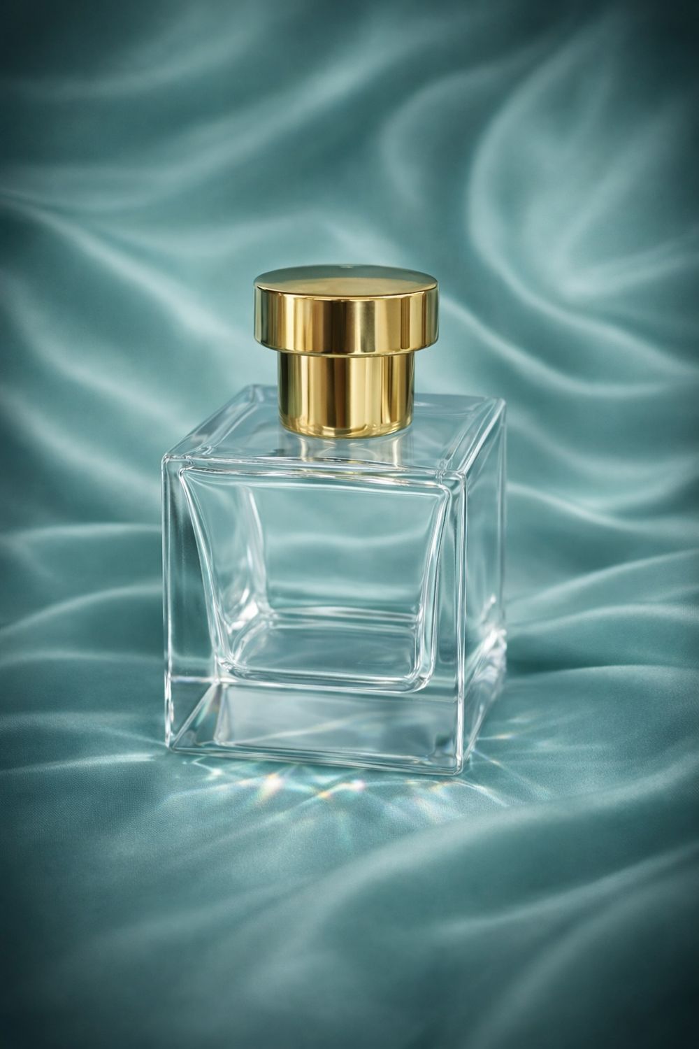 50ml Crystal Glass Cube Perfume Bottle