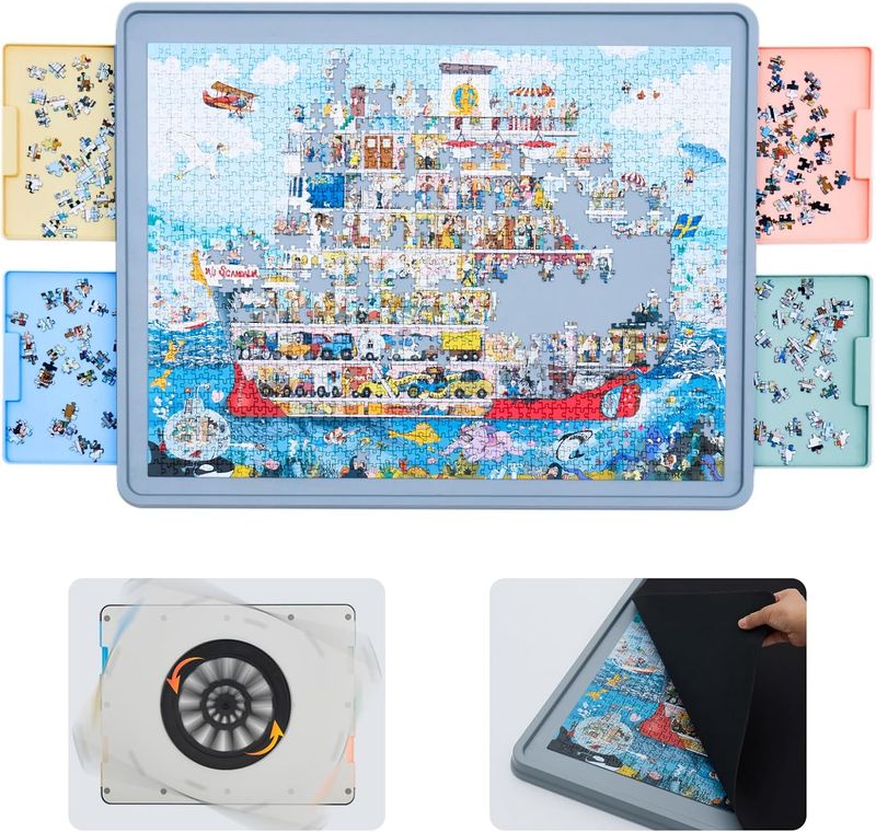 WELGEE 1500 Piece Rotating Puzzle Board