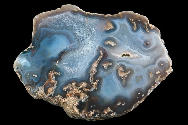 Moss Agate with fortification and bulls eyes