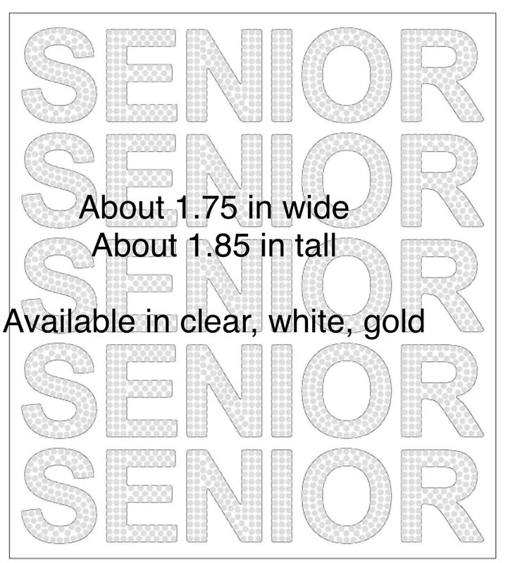 SENIOR Rhinestone Letters