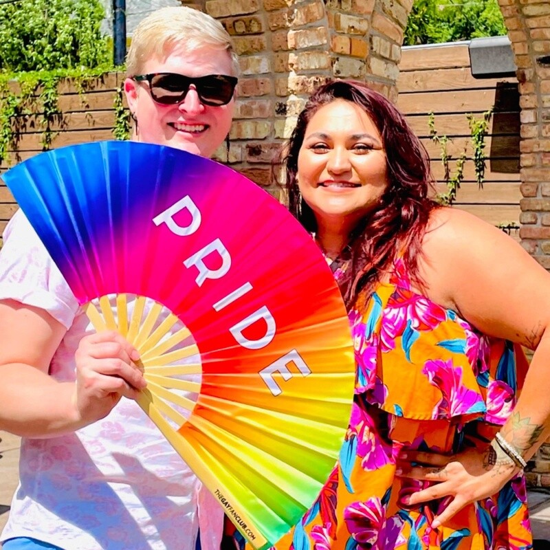 Rainbow Pride Fan