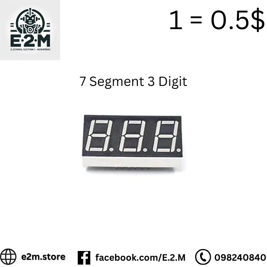 7 segment 3 digit display