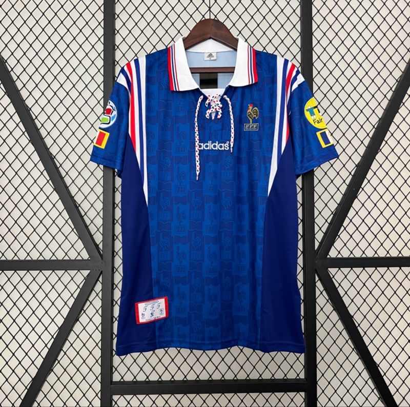 France 1996 Euros Home Retro Kit