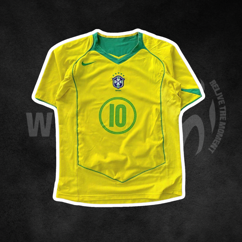 Brazil 2004 Copa America Home Retro Kids Kit