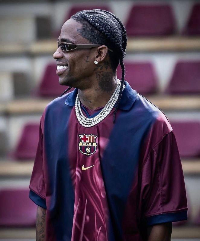 Barcelona x Travis Scott 2000/01 Home Skeleton Jersey
