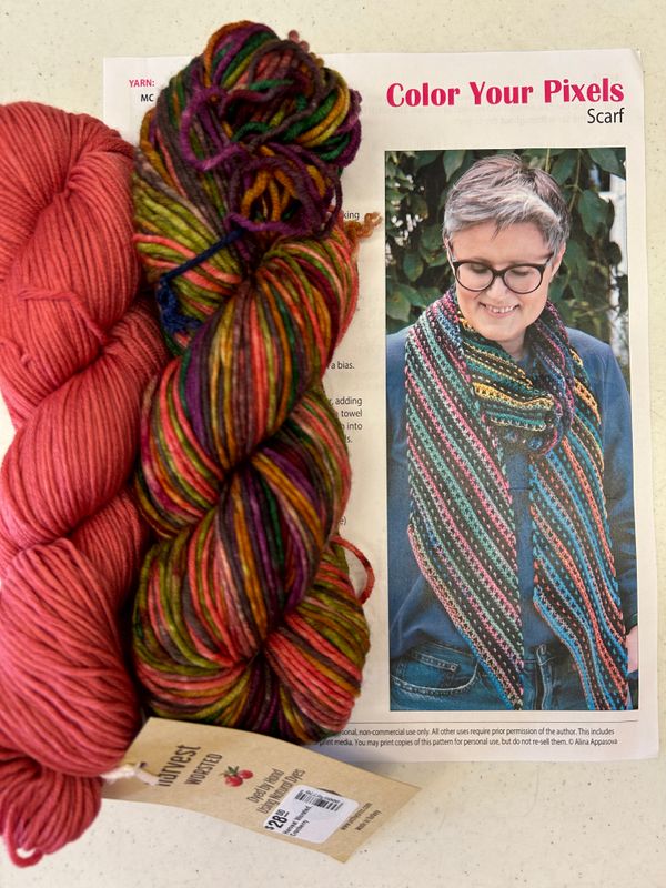 Color Your Pixels Scarf Kit