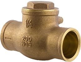 CV-300S-LF 3" Brass Check Valve Solder Ends