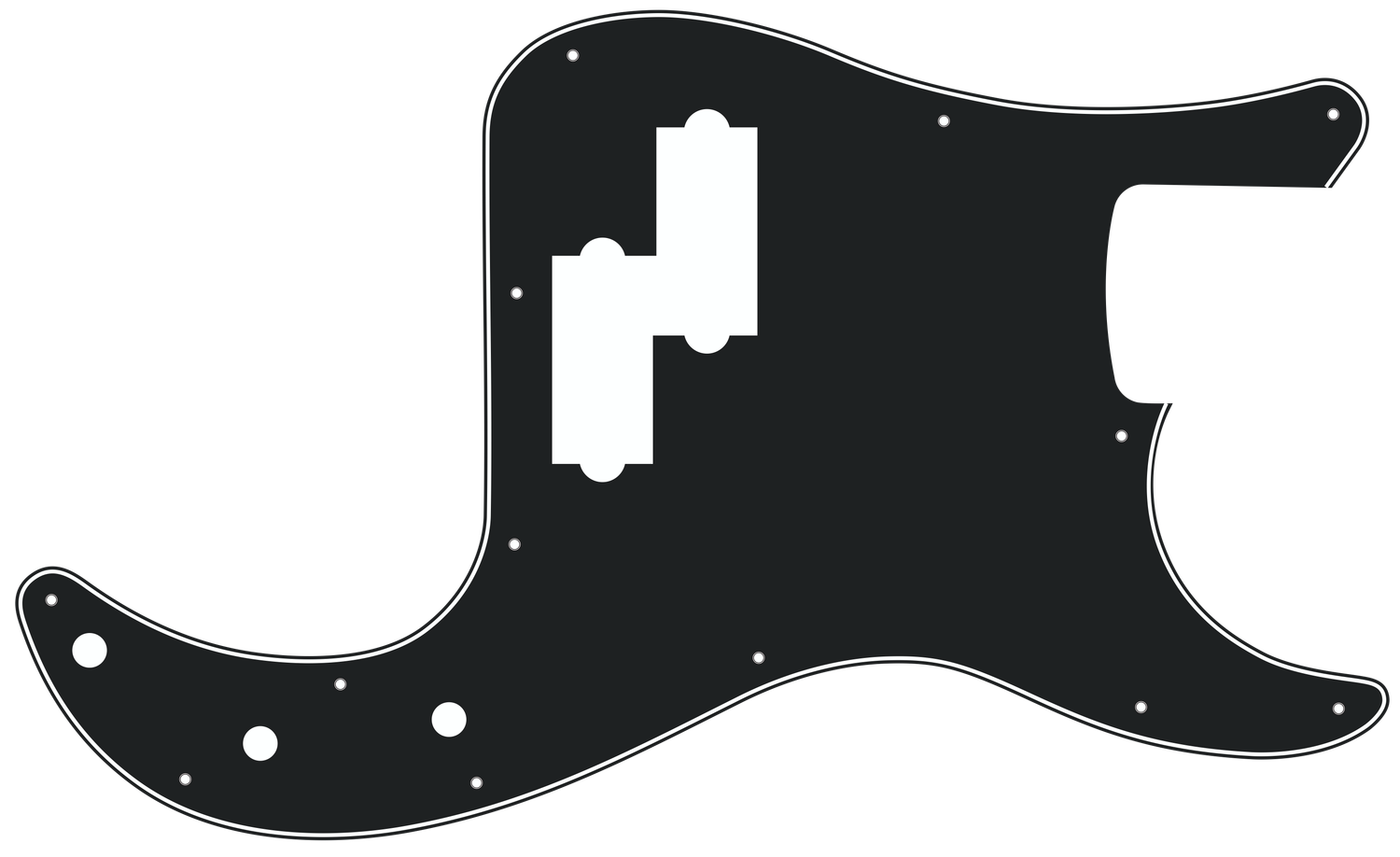Fender® Precision Bass® (P-Bass) 4 string Style Pickguard – custom ...