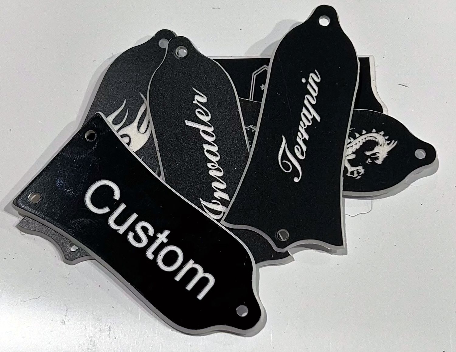 TRUSS ROD COVERS – ENGRAVED – Store – Terrapin Guitars