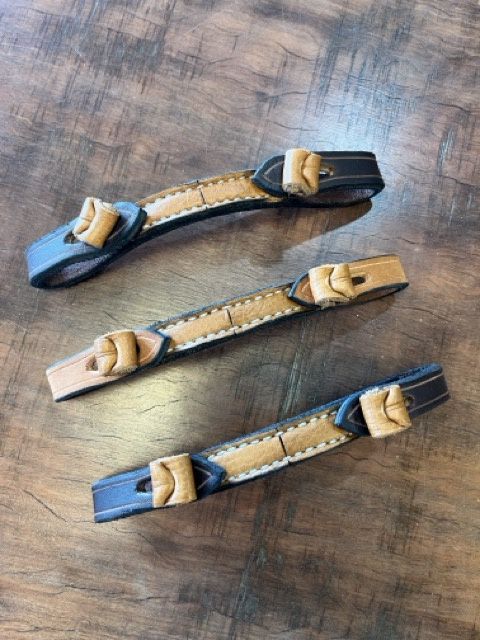 Hand made leather chin strap