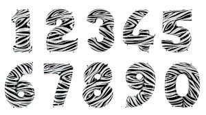 40" Zebra Numbers