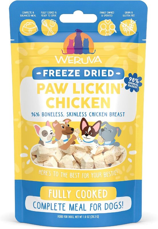Weruva Fully Cooked Freeze Dried Paw Lickin Chicken 96% Boneless ...