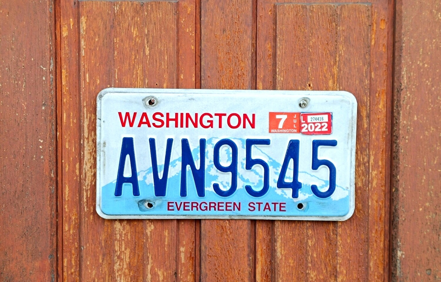 PLAQUE ETAT DE WASHINGTON