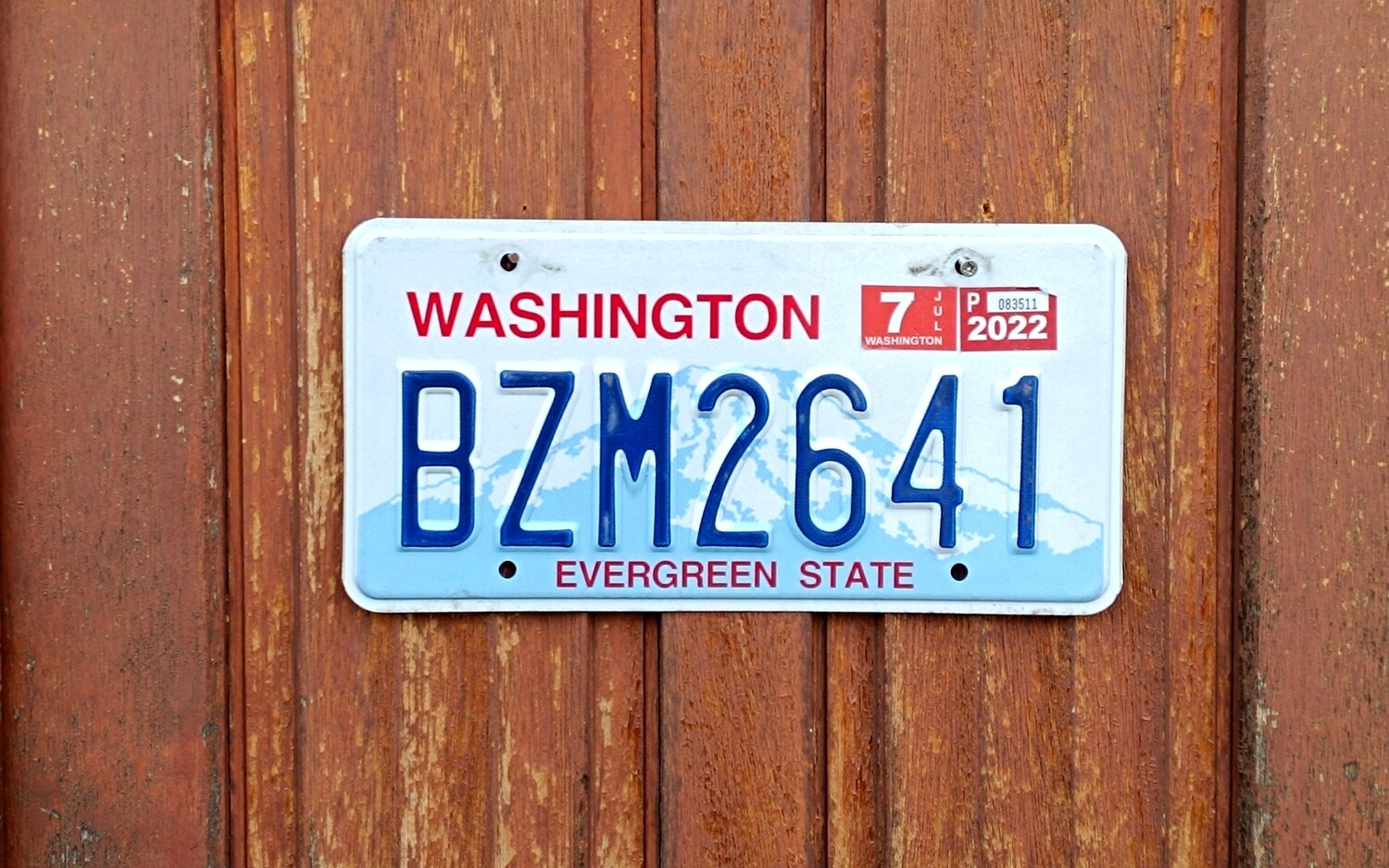 PLAQUE ETAT DE WASHINGTON