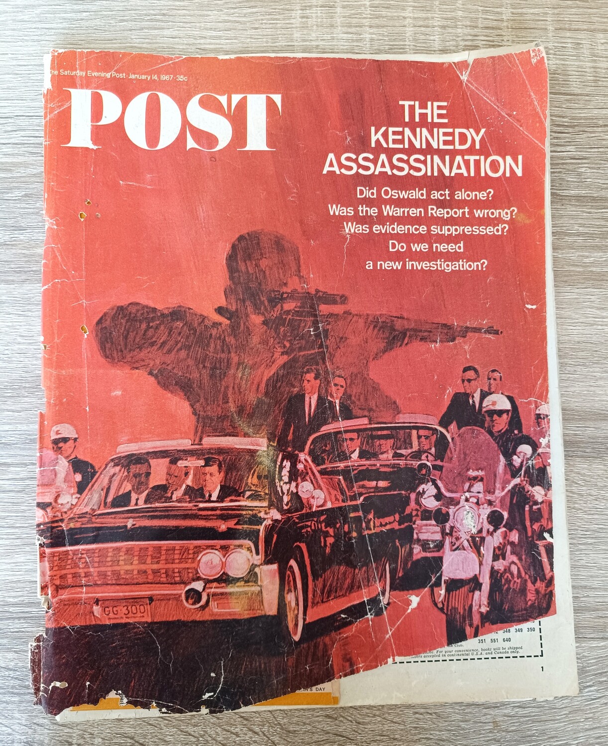 MAGAZINE POST THE KENNEDY ASSASSINATION 14/01/1967