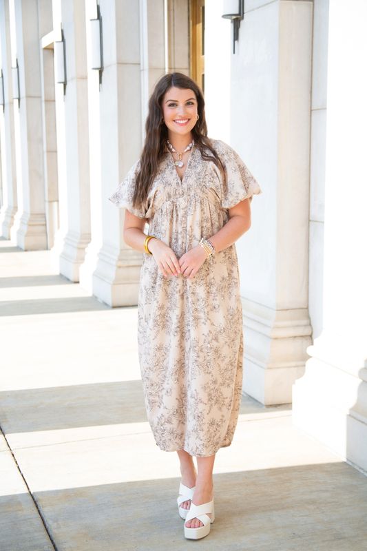 Spotlight Moment Bubble Sleeve Midi Dress Spotlight Moment Bubble Sleeve Midi Dress