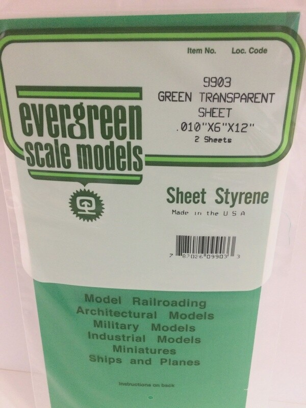 9903 - GREEN TRANSPARENT POLYSTYRENE SHEET