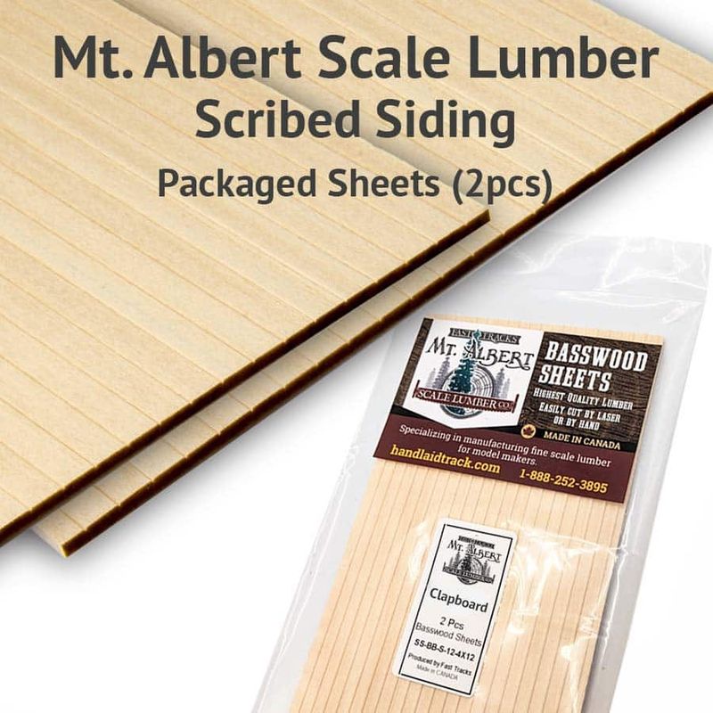 .188" SCRIBED BASSWOOD SHEETS, 4X12 INCHES LONG (2PCS)