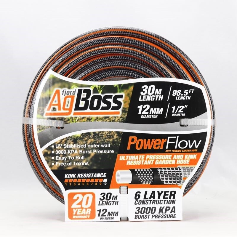 AG BOSS PREMIUM FITTED HOSE 12MMX30M