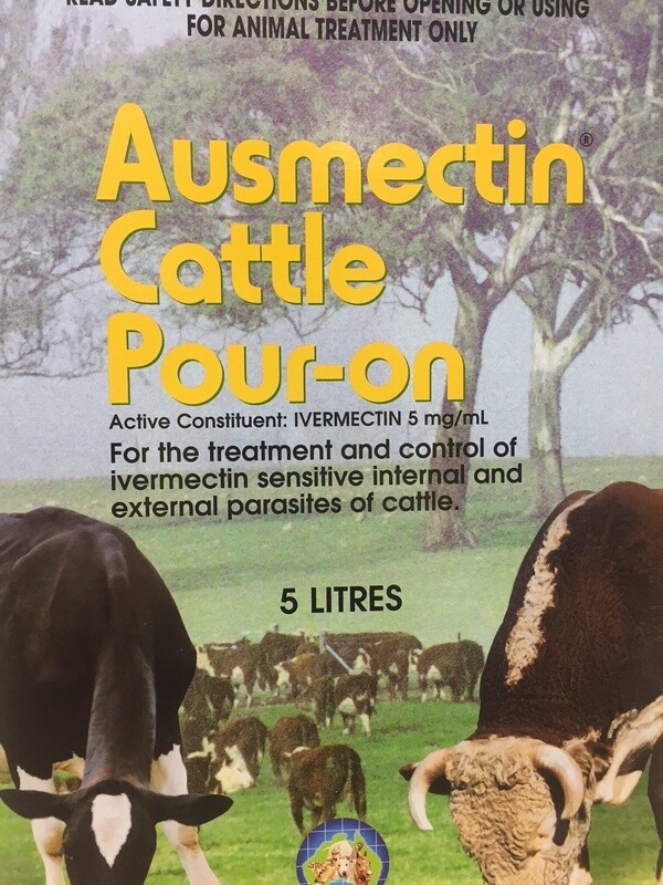 AUSMECTIN CATTLE POUR ON 5LTR