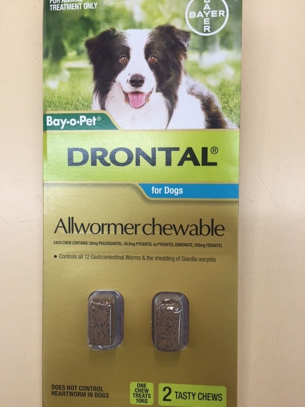 DRONTAL - MEDIUM DOG 2 CHEW 10KG