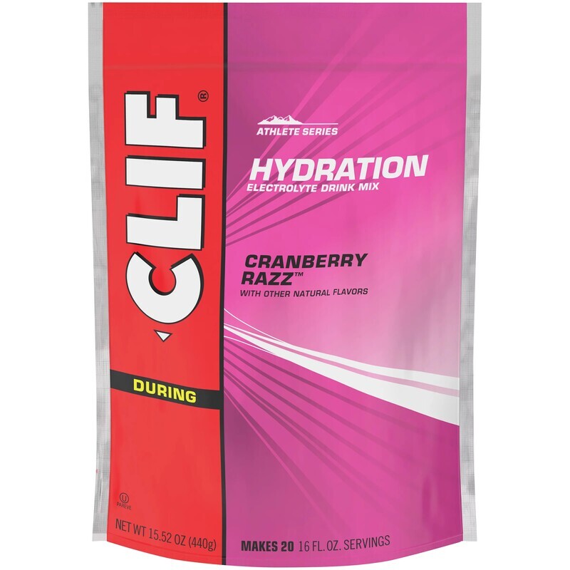 Clif Hydration Electrolyte Drink Mix Cranberry Raz