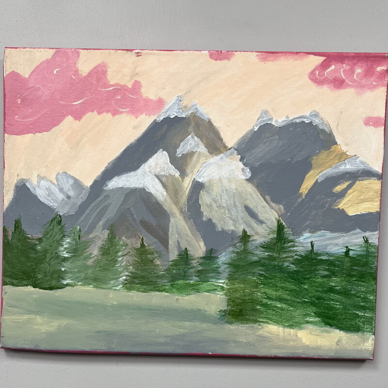 Tim Livelsburger, Pink Landscape, Acrylic on Canvas