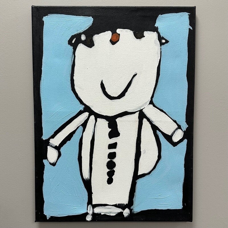Brett Garrett, Acrylic on Canvas, Smiling Snowman