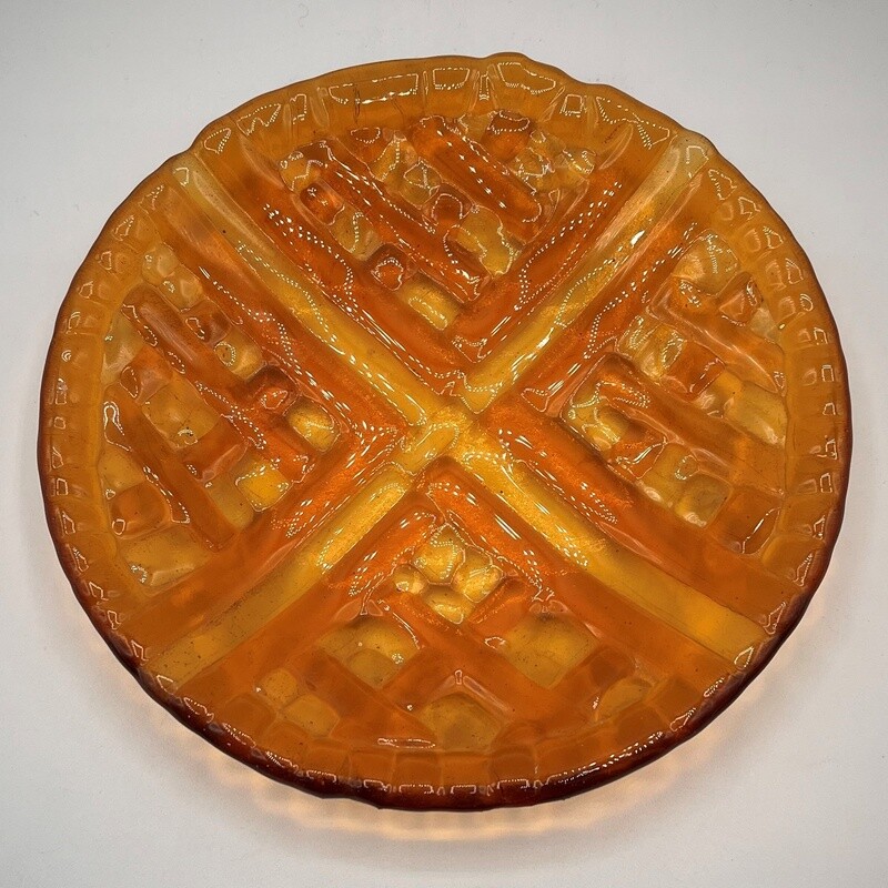 Kara Burgdorf, Orange designed glass dish