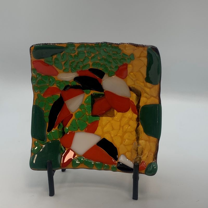 Studio, Koi Fish, Square Dish