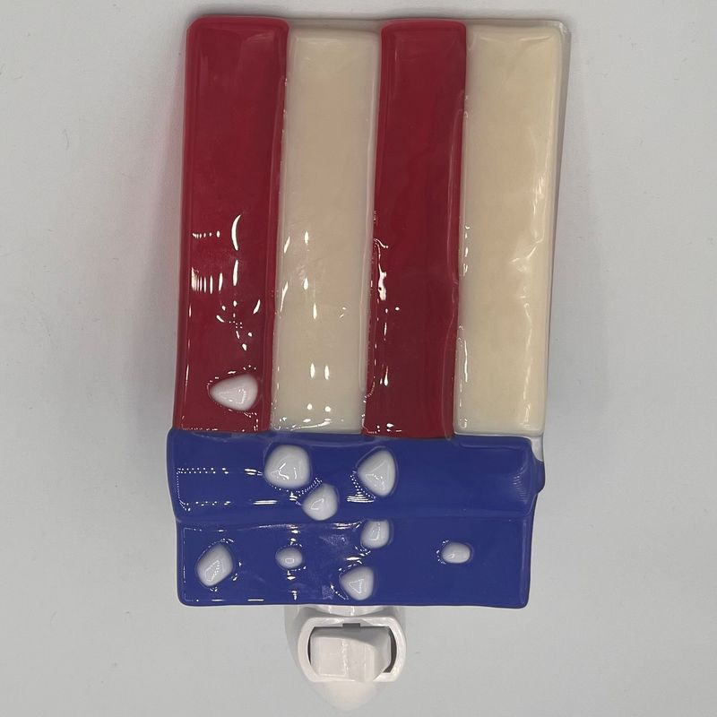David Smyth, Fused Glass Nightlight, American Flag