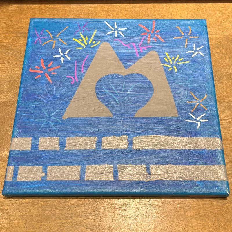 Steve Gall, Acrylic On Canvas, 'Fireworks'