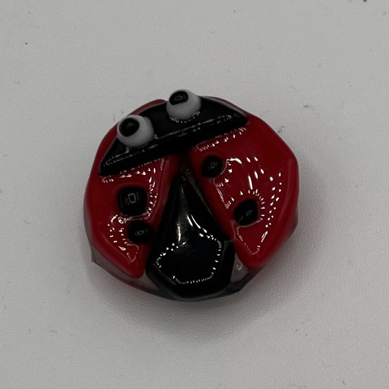 Studio, Fused Glass Magnet, Small Ladybug
