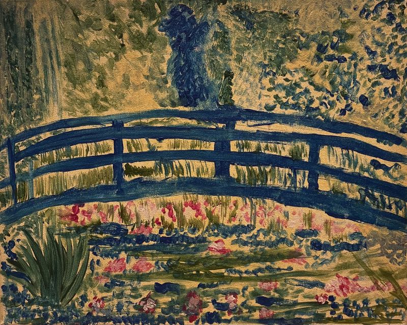 Studio, Acrylic on Canvas, 'Monet's Water Lillies'