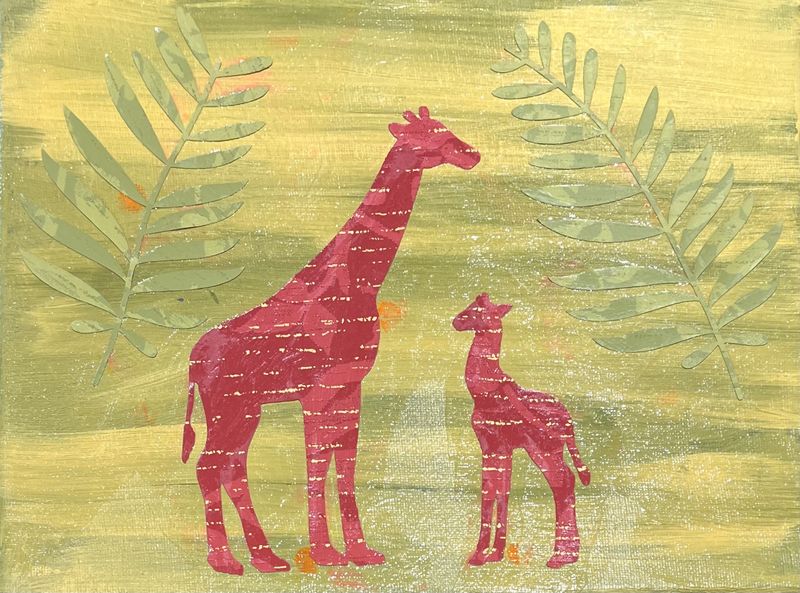 Ashley Ritter, Mixed Media on Canvas, 'Mother and Daughter'