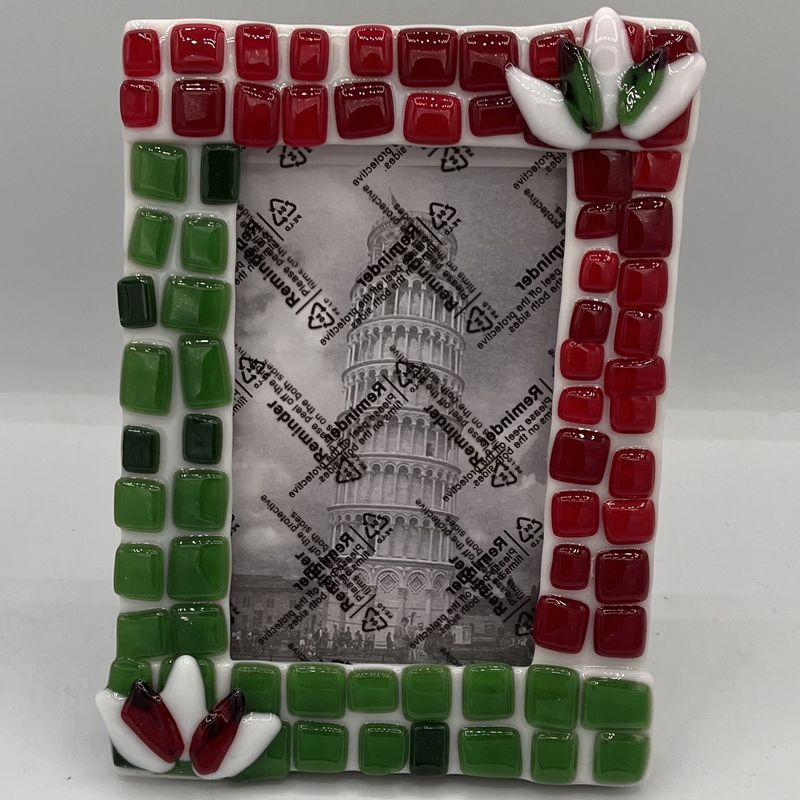 Duane Sparks, Fused Glass Frame, Festive Shapes