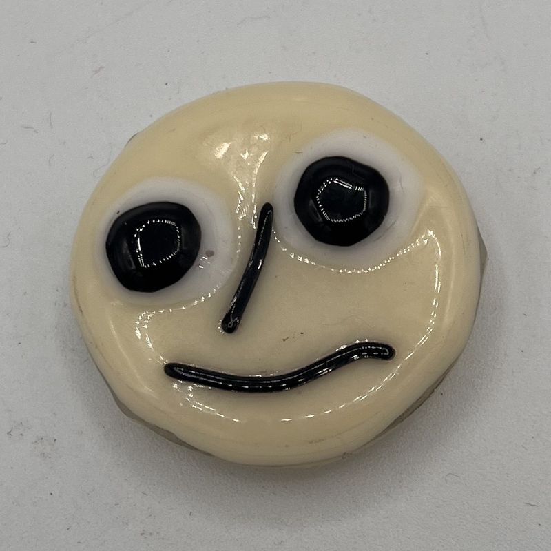 Steve Gall, Fused Glass Magnet, Unamused Face