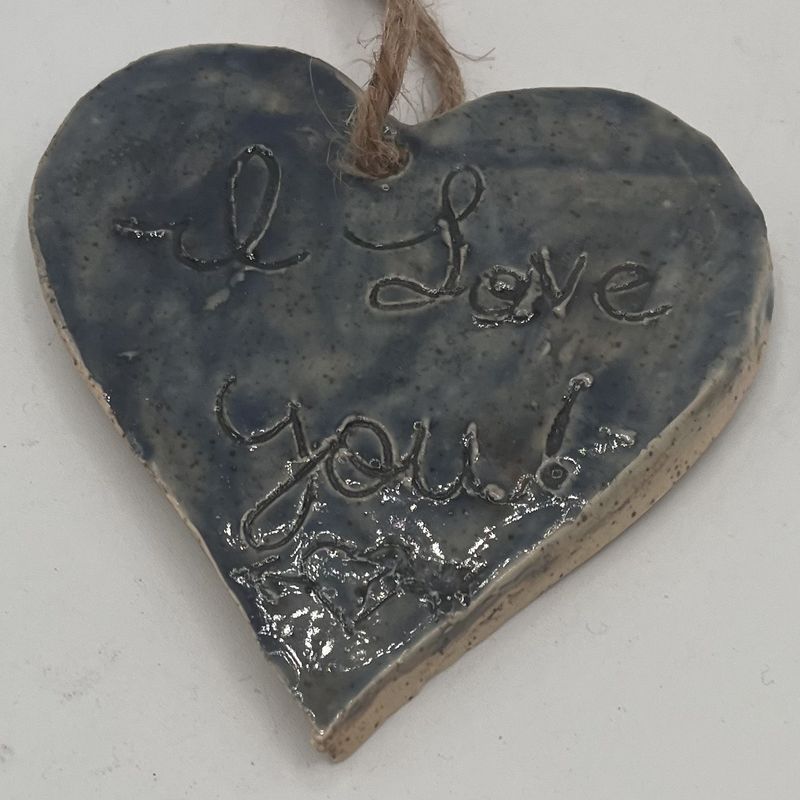 David Smyth, Ceramic Wall Hanging, 'I Love You!' Heart