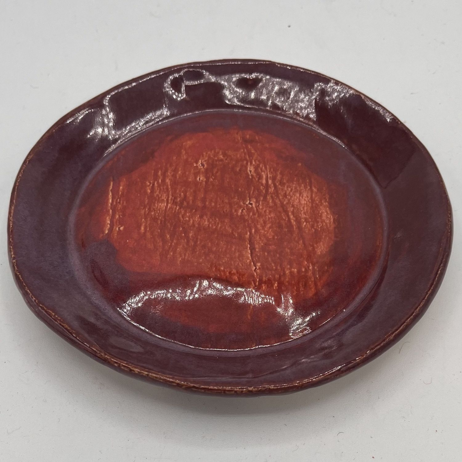 Kenny Needham, Ceramic Plate, Multi-Shade Red Design