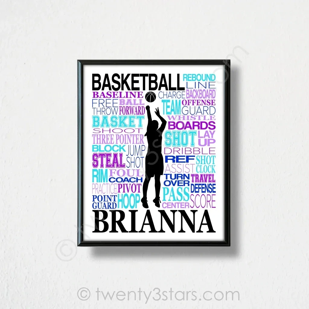 **SAMPLE** Sports Art Typography Wall Art