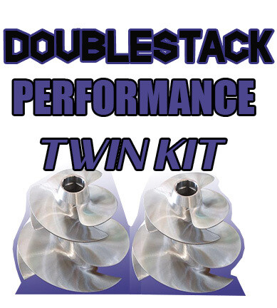 Twin 2x Doublestack Impellers Kit Scarab 300HP x 2 Twin Engine Jet Boat