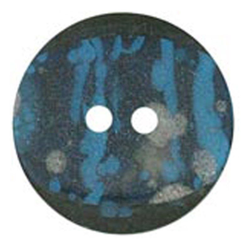 Button Blue Multi 18mm