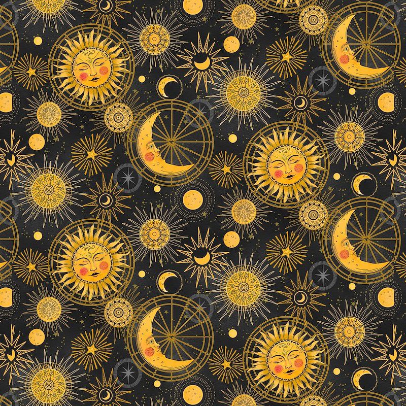 Celestial Galaxy - Moons Sun & Stars
