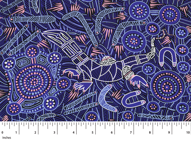 Man & Goanna 2 Purple per metre