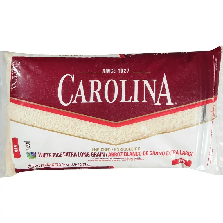 Carolina Enriched White Rice, Extra Long Grain Rice, 5 lb Bag