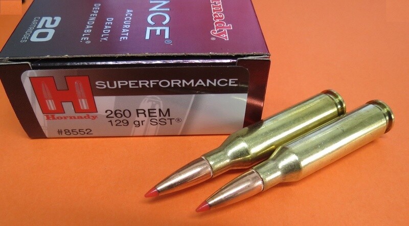260 Rem Hornady 129gr SST Superformance Ammunition Box of 20