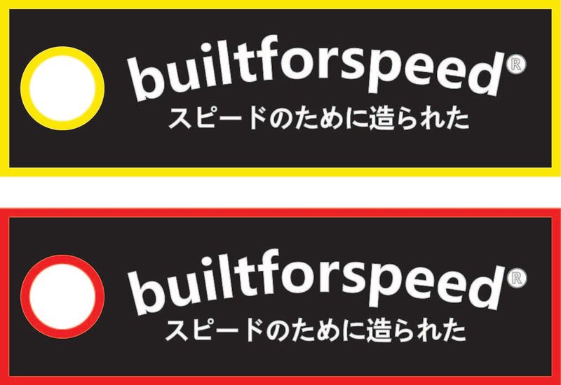 Built For Speed Color Sticker