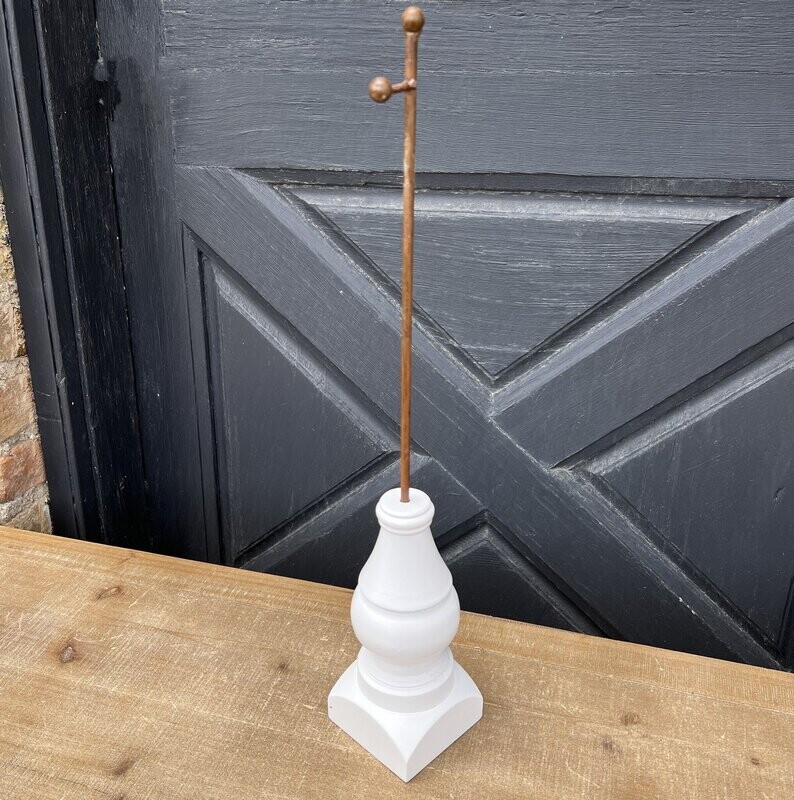 Display Pole w/ Base - White